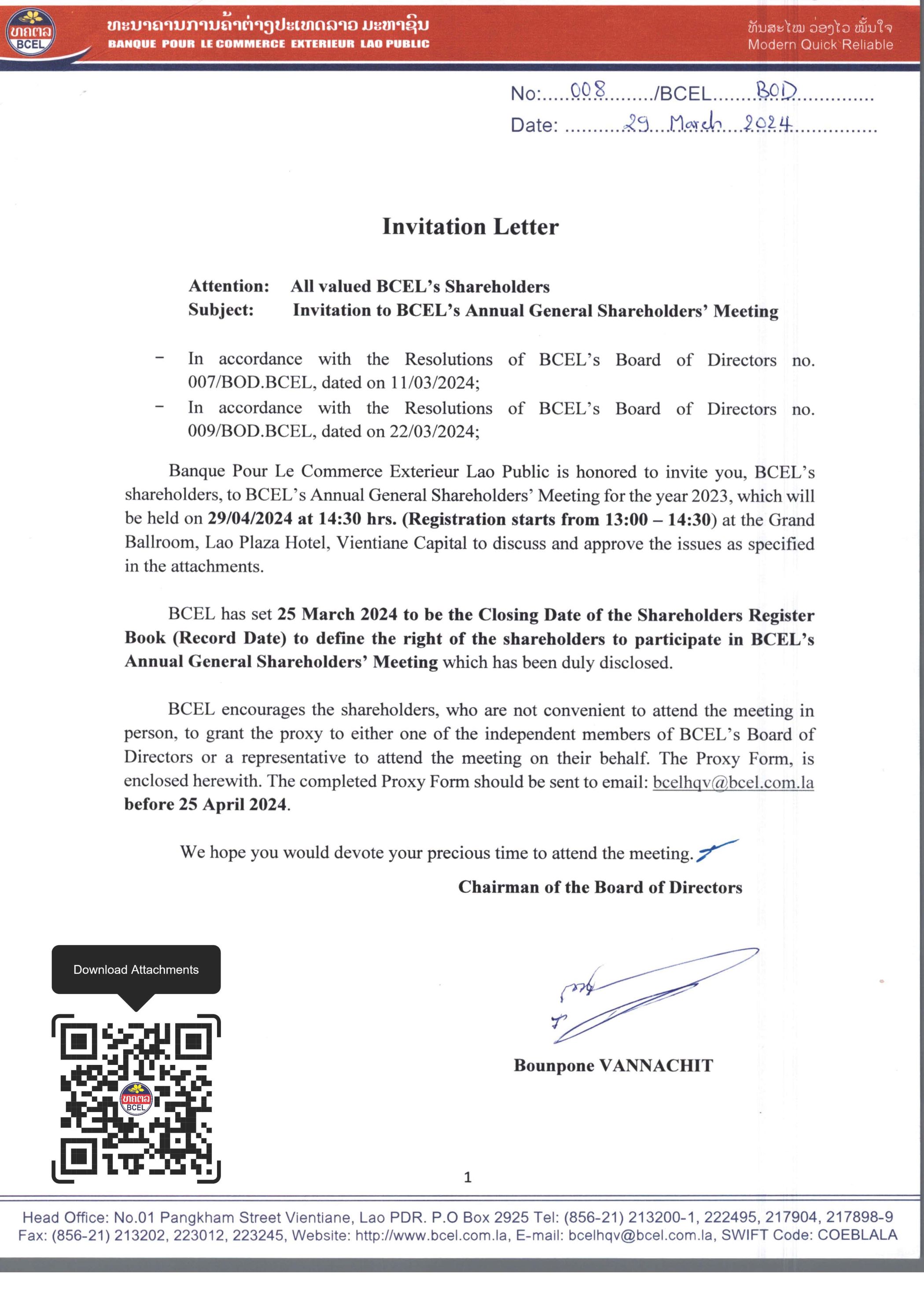 BANQUE POUR LE COMMERCE EXTERIEUR LAO PUBLIC